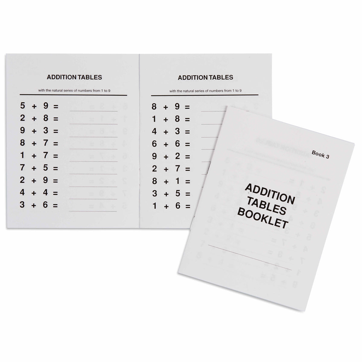 Addition Tables Booklet: 3 – MontessoriMaterialsAustralia