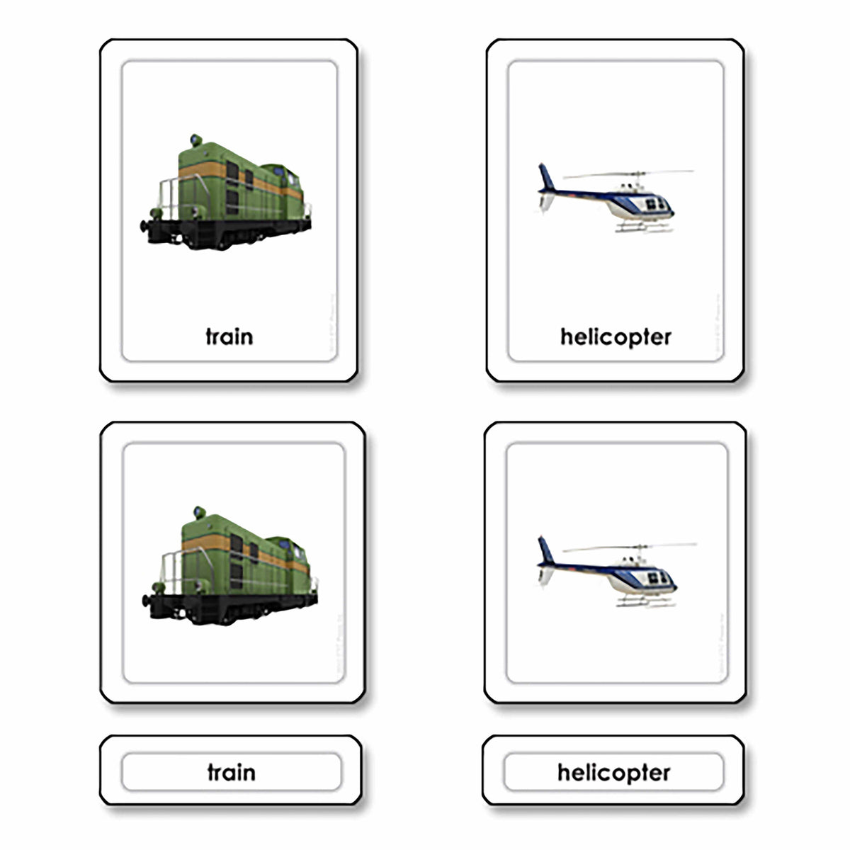 Transportation 3 Part Cards – MontessoriMaterialsAustralia