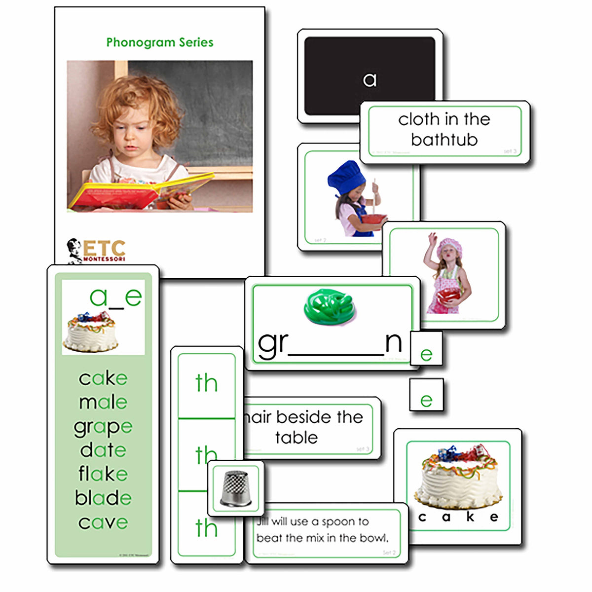 Phonogram Reading Series (Green) – MontessoriMaterialsAustralia