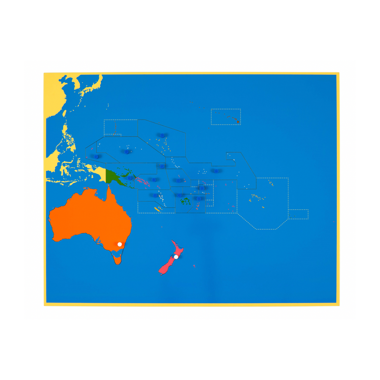 Puzzle Map: Oceania – MontessoriMaterialsAustralia