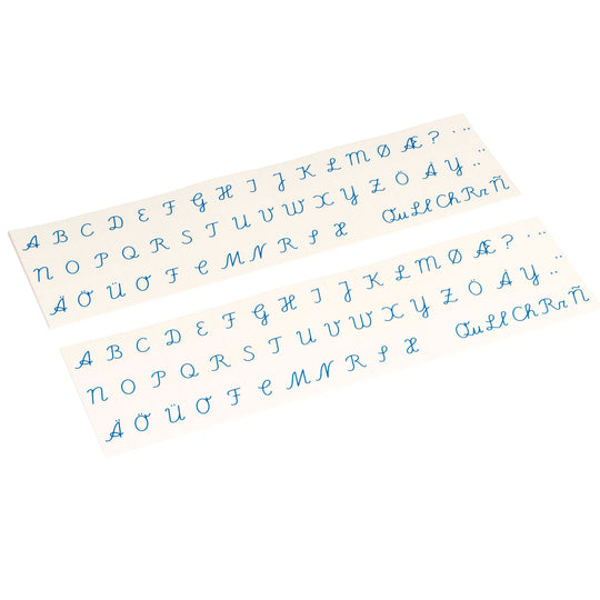 Printed Alphabet: International Cursive - Blue ...