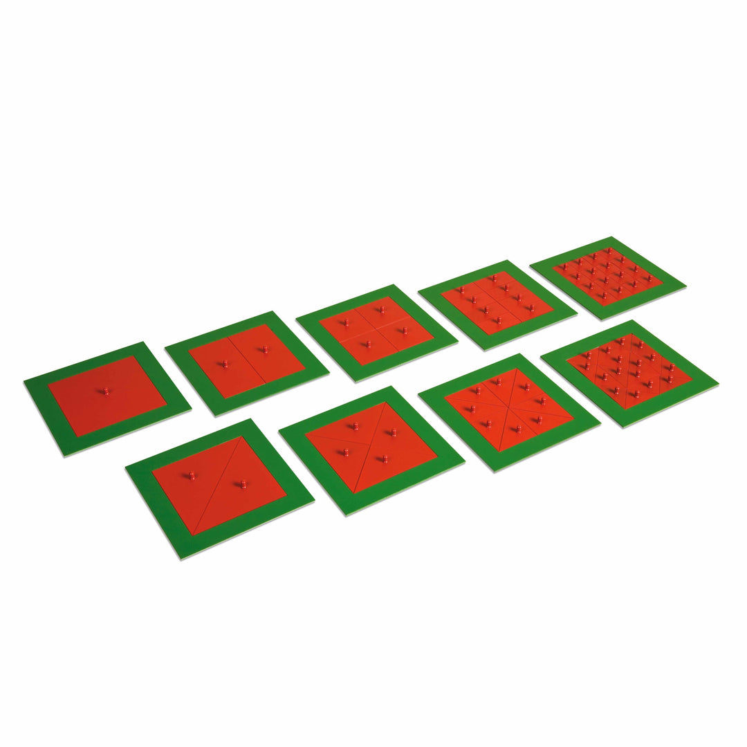 Metal Squares: 9 Plates – MontessoriMaterialsAustralia