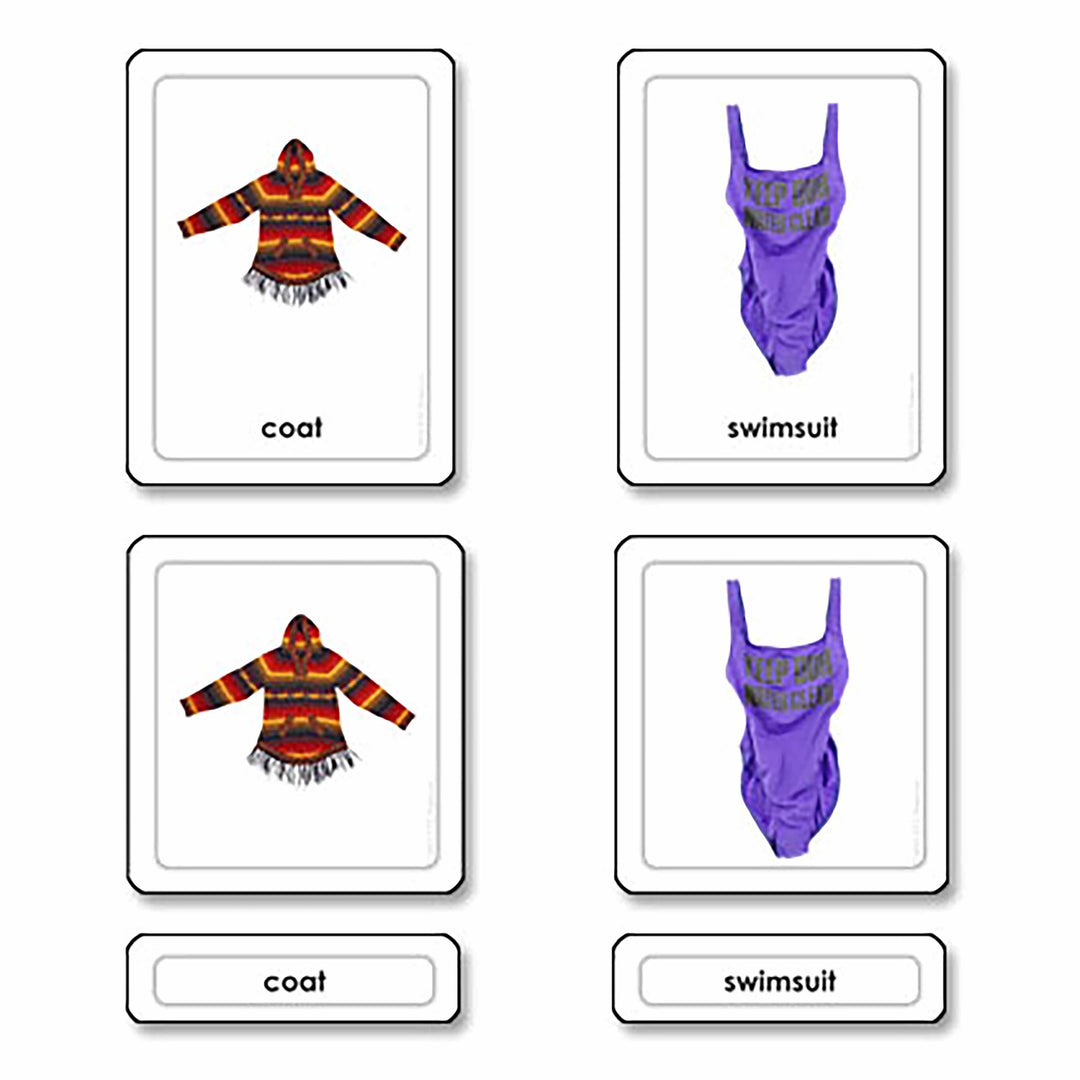 Clothes 3 Part Cards – MontessoriMaterialsAustralia